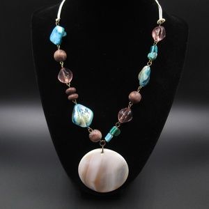 Jewelry | Vintage 19 Inch Stunning Shell Pendant Necklace | Poshmark